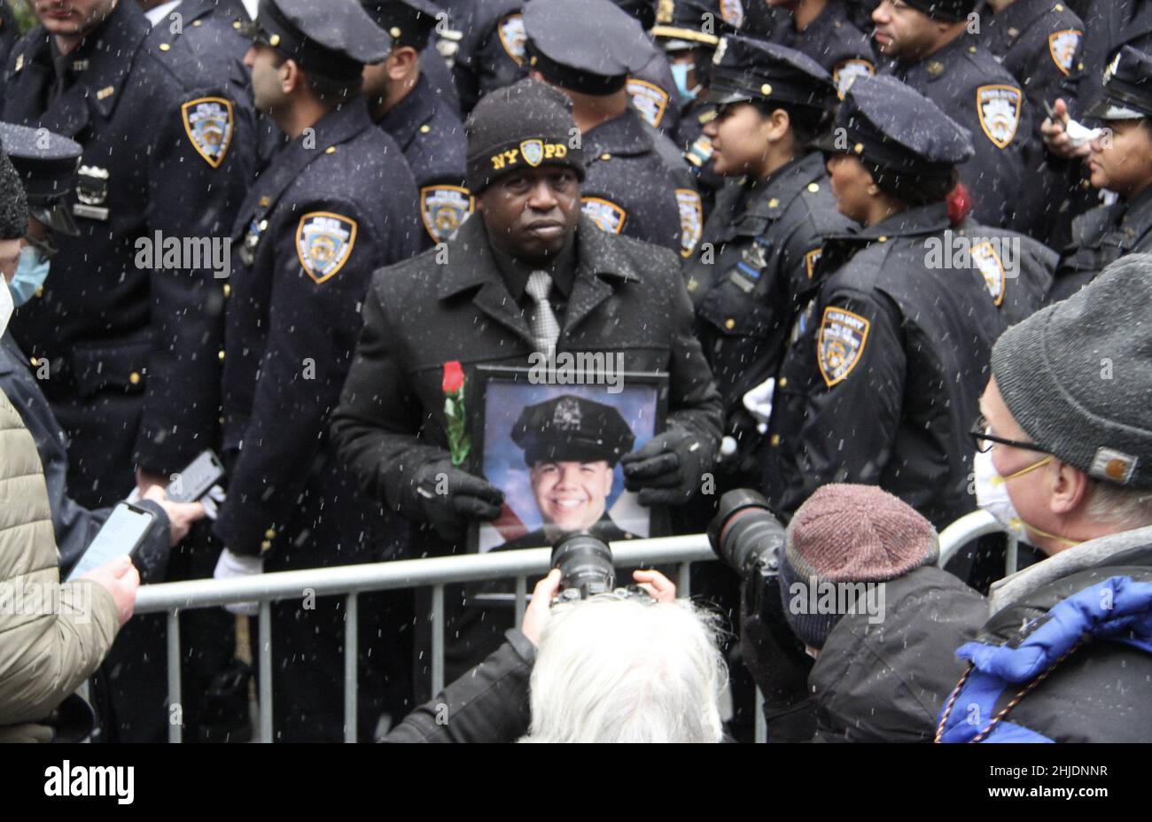 New York, USA. 28th Jan, 2022. (NEW) Funeral ceremony for Jason Rivera ...