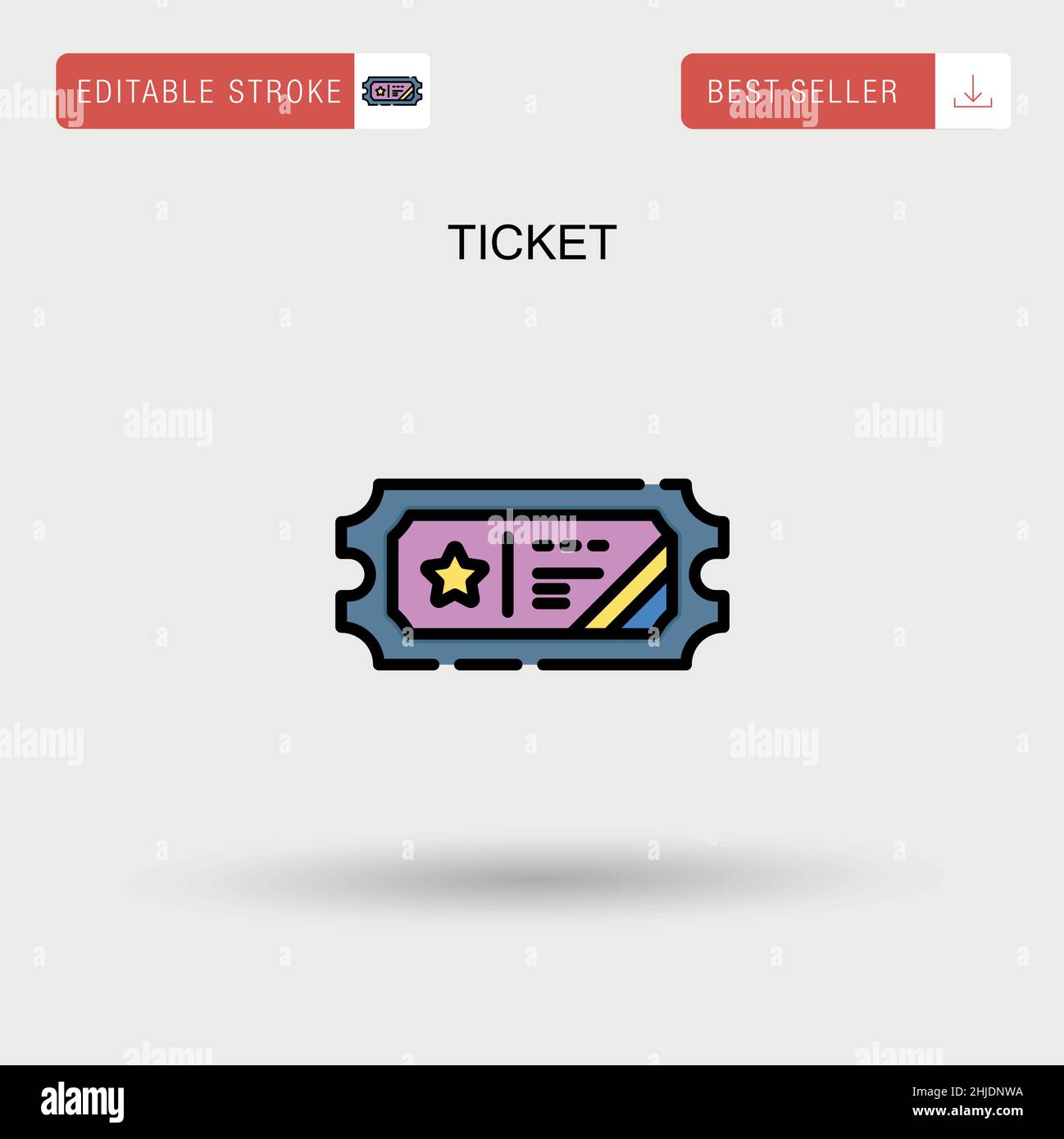 Ticket Simple vector icon Stock Vector Image & Art - Alamy