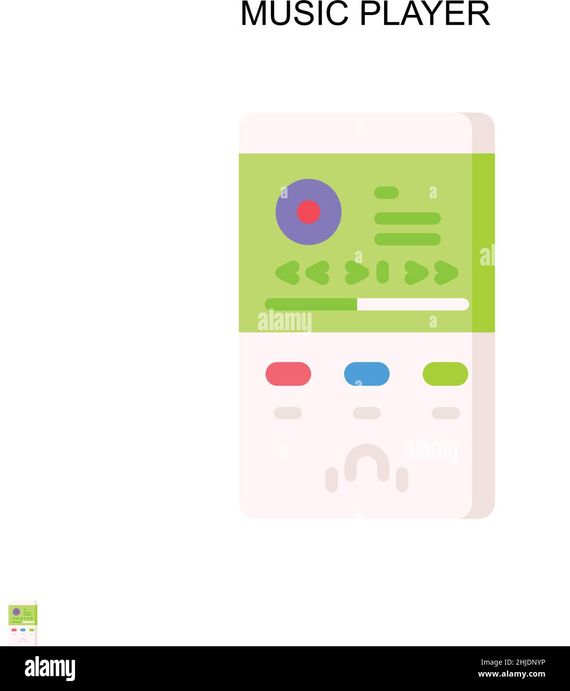 Music player Simple vector icon. Illustration symbol design template ...