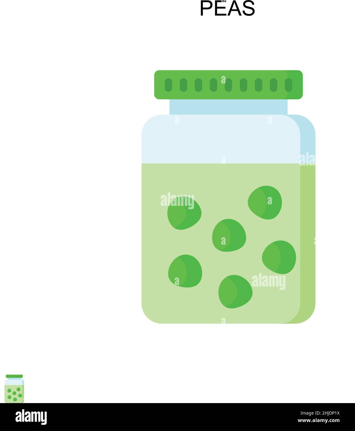 Peas Simple vector icon. Illustration symbol design template for web ...