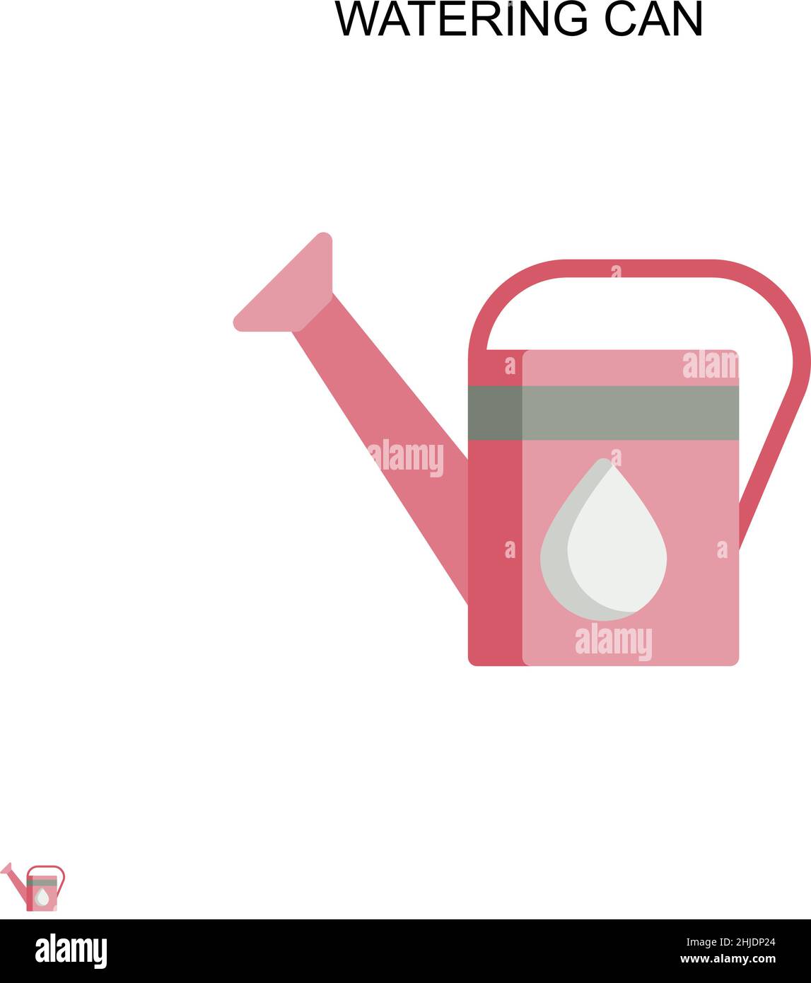 Watering can Simple vector icon. Illustration symbol design template ...