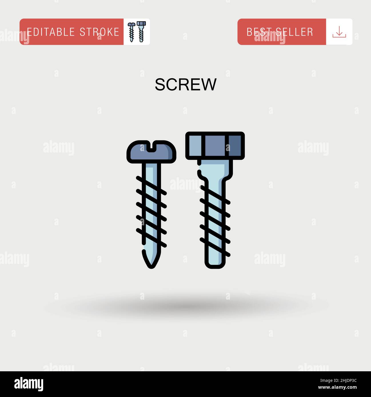 Screw Simple vector icon Stock Vector Image & Art - Alamy