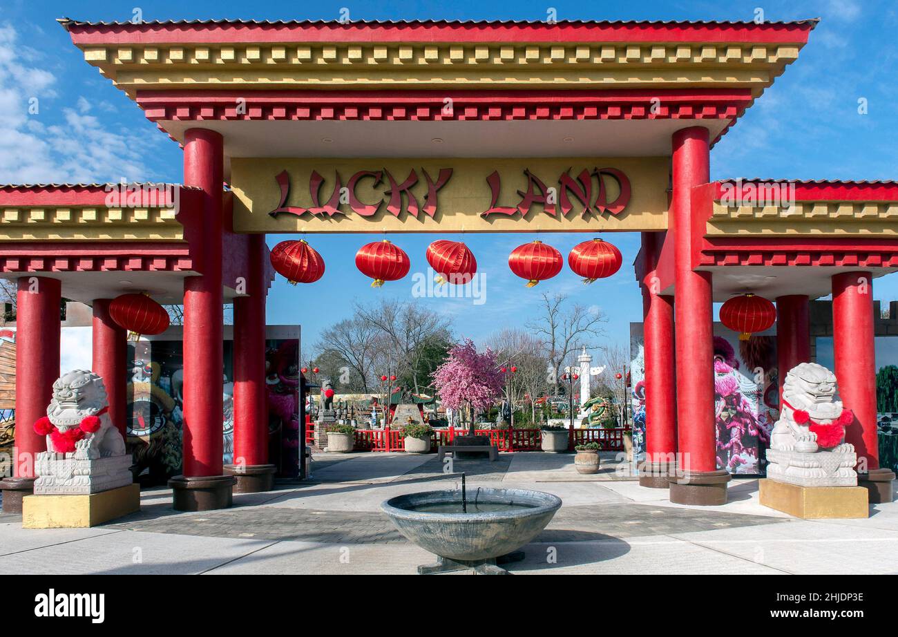 Houston, Texas, USA. 28th Jan, 2022. Lucky Land, a two-acre theme park ...