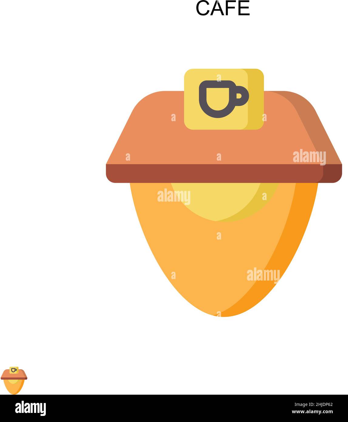 Cafe Simple vector icon. Illustration symbol design template for web ...