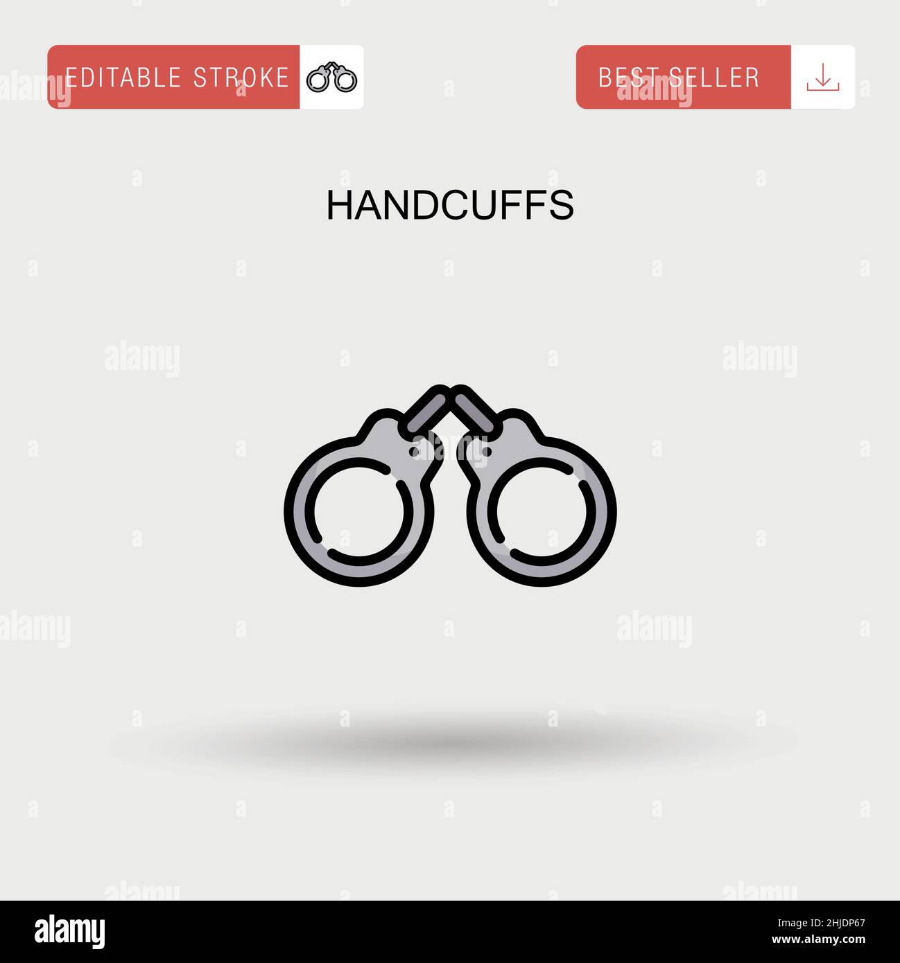 Handcuffs Simple vector icon Stock Vector Image & Art - Alamy