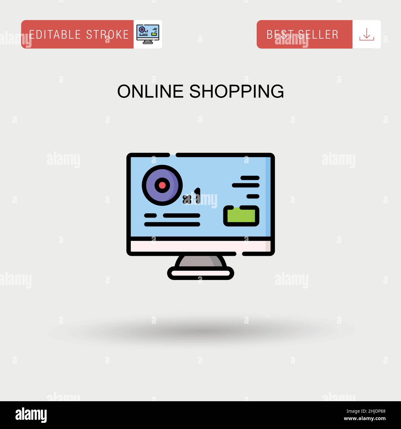 Online shopping simple vector hi-res stock photography and images - Alamy