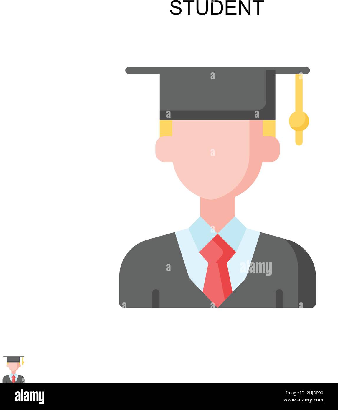 Student Simple vector icon. Illustration symbol design template for web ...