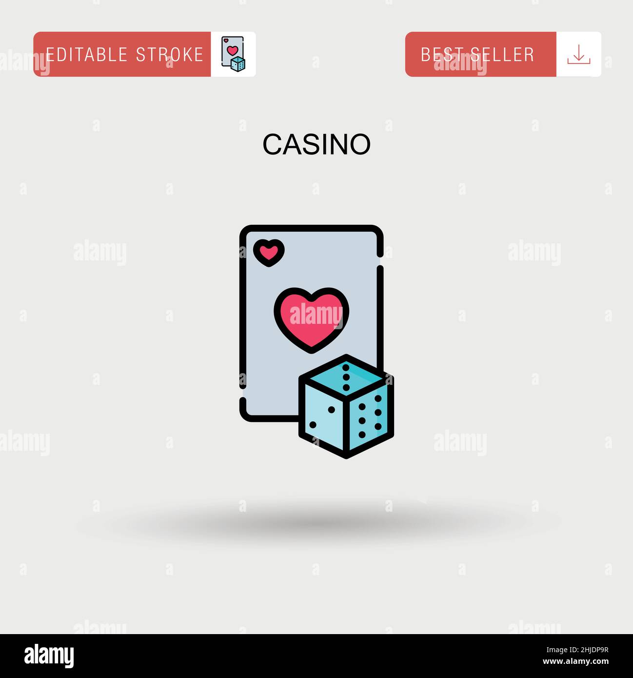 Dice chips casino concept Stock Vector Images - Alamy