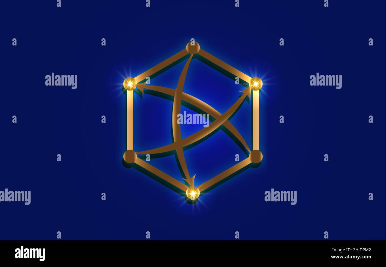 Blockchain Logo Template. Technology Design. Cryptocurrency, Icon of ...