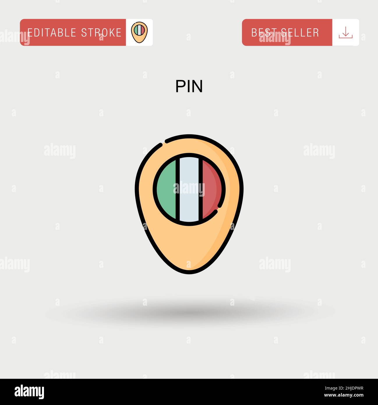 Pin Simple vector icon Stock Vector Image & Art - Alamy