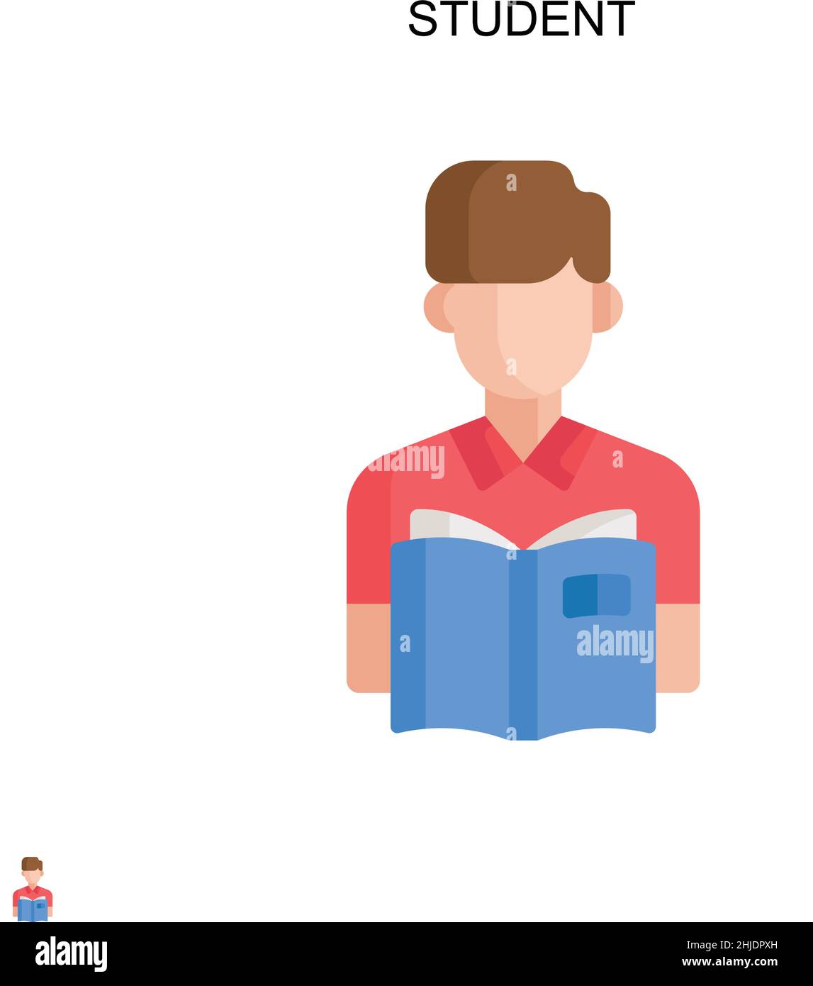 Student Simple vector icon. Illustration symbol design template for web ...