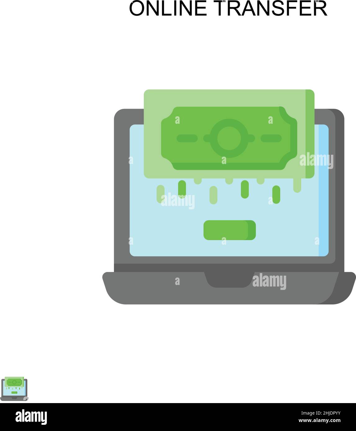 Online transfer Simple vector icon. Illustration symbol design template ...