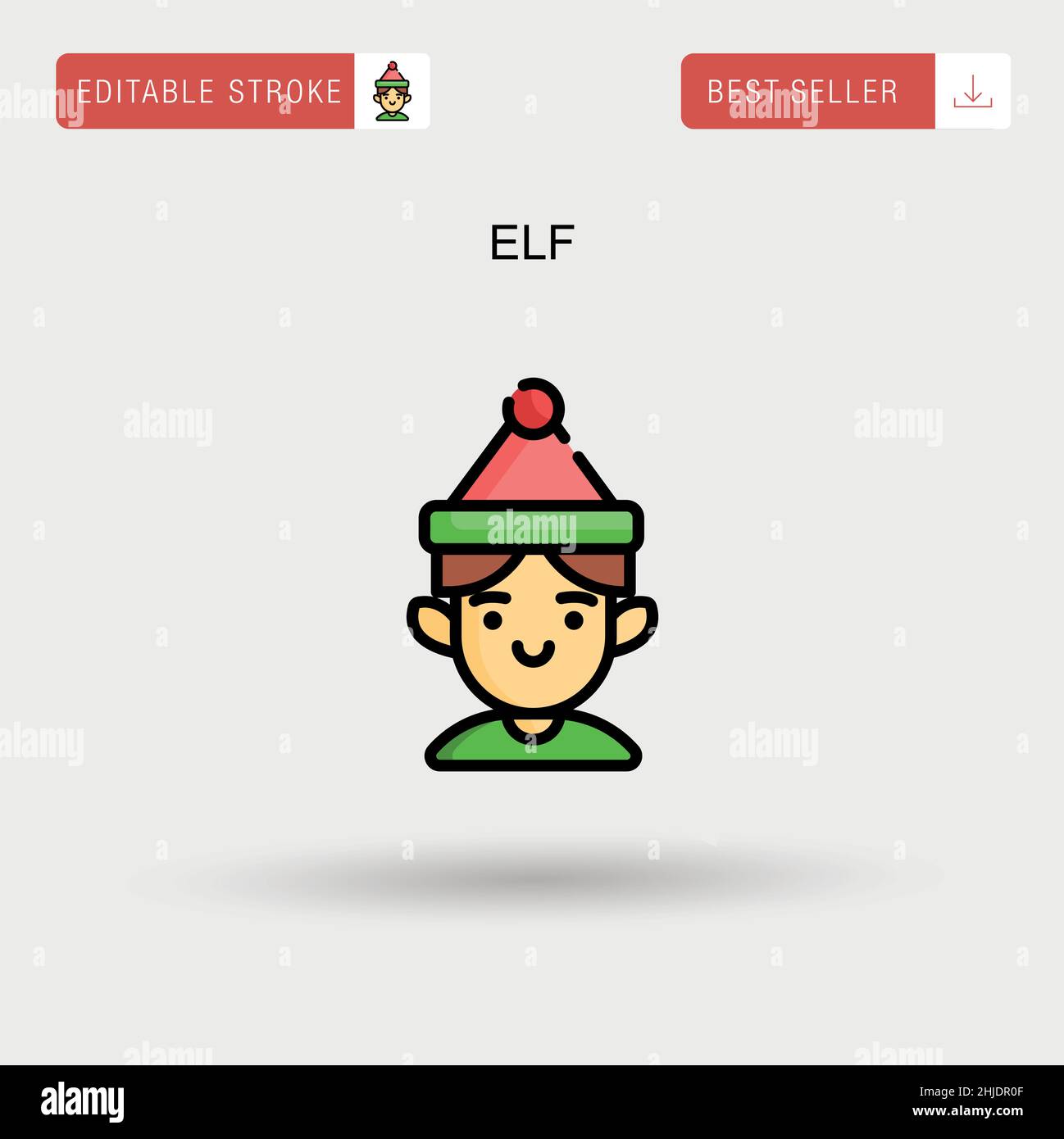 Elf Simple vector icon Stock Vector Image & Art - Alamy
