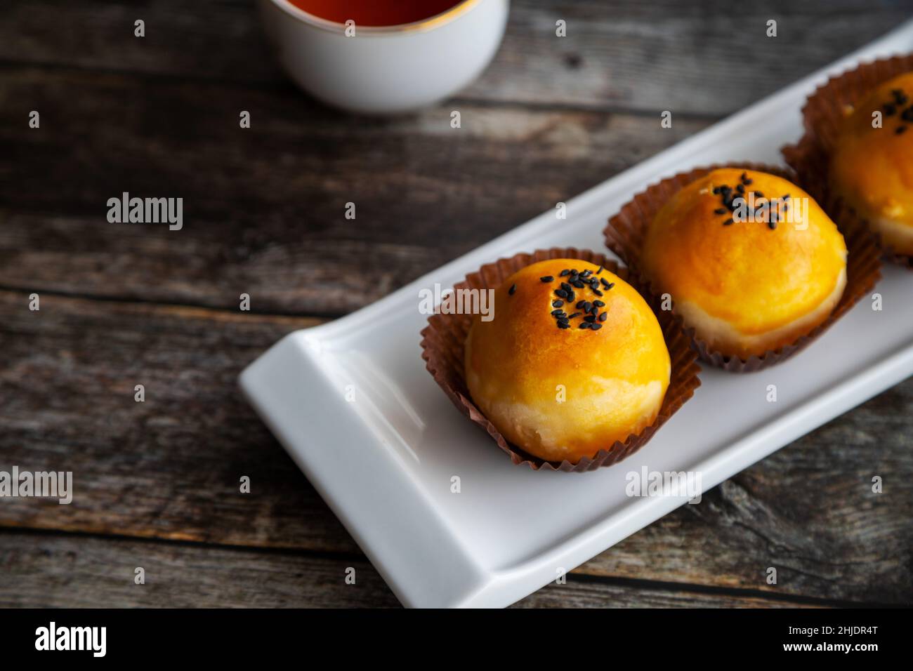Favorite traditional Chinese pastries baked with fluffy dough and ...