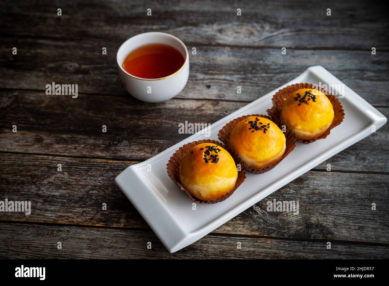 Favorite traditional Chinese pastries baked with fluffy dough and ...