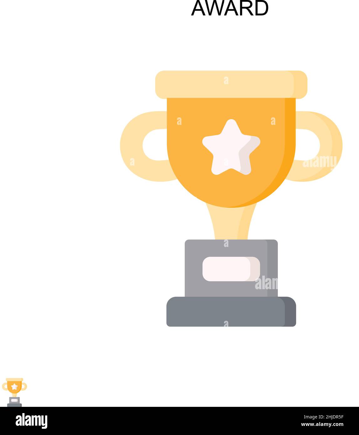 Award Simple vector icon. Illustration symbol design template for web mobile UI element Stock ...