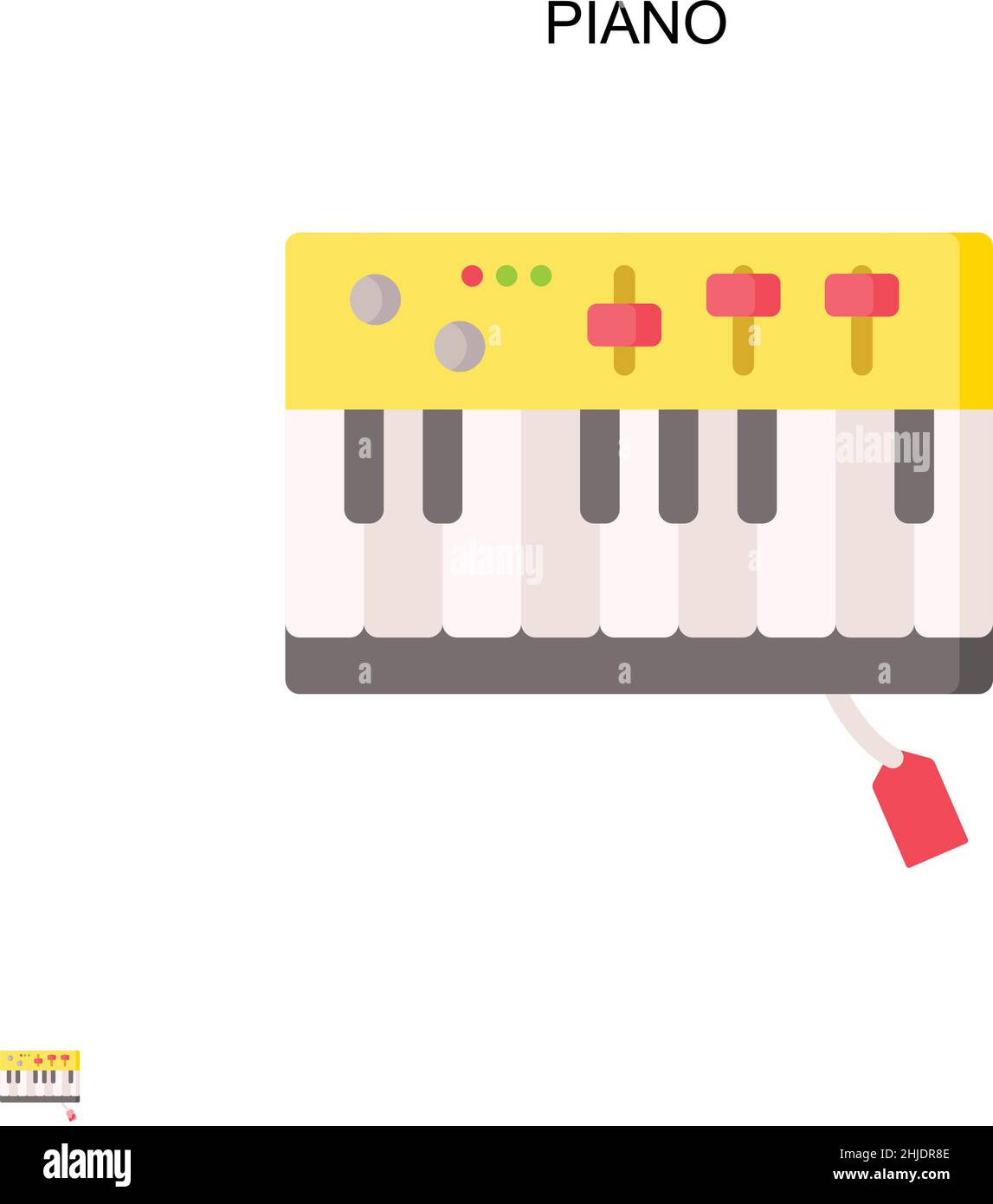 Piano Simple vector icon. Illustration symbol design template for web ...