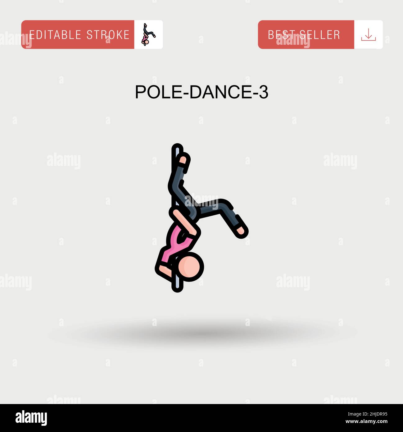 Pole-dance-3 Simple vector icon Stock Vector Image & Art - Alamy