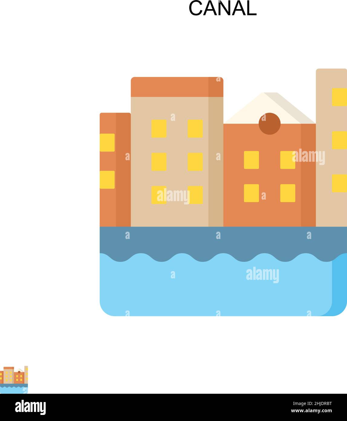 Canal Simple vector icon. Illustration symbol design template for web ...