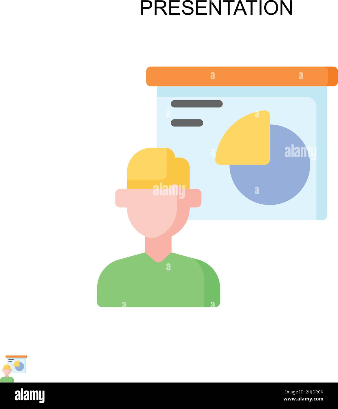 Presentation Simple vector icon. Illustration symbol design template ...