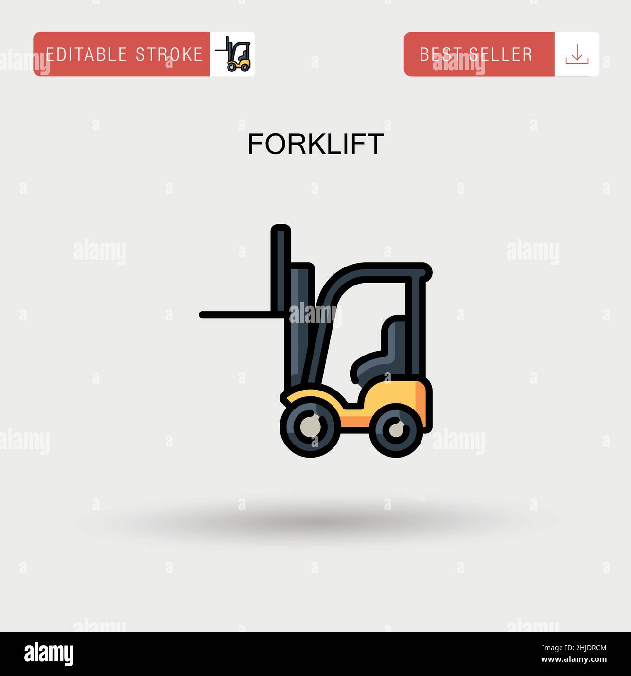 Forklift Simple vector icon Stock Vector Image & Art - Alamy