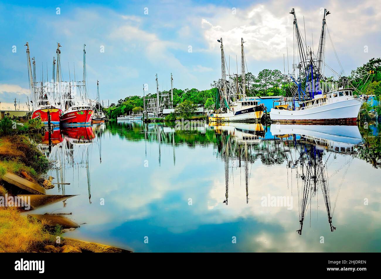 Shrimp boats are pictured, April 8, 2014, in Bayou La Batre, Alabama ...