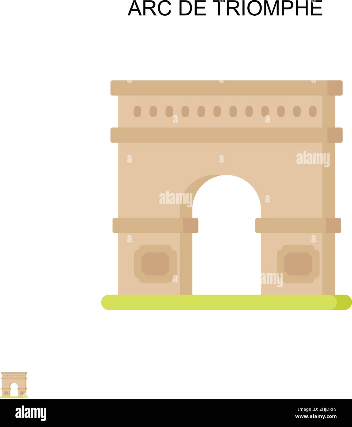 Arc de triomphe Simple vector icon. Illustration symbol design template ...
