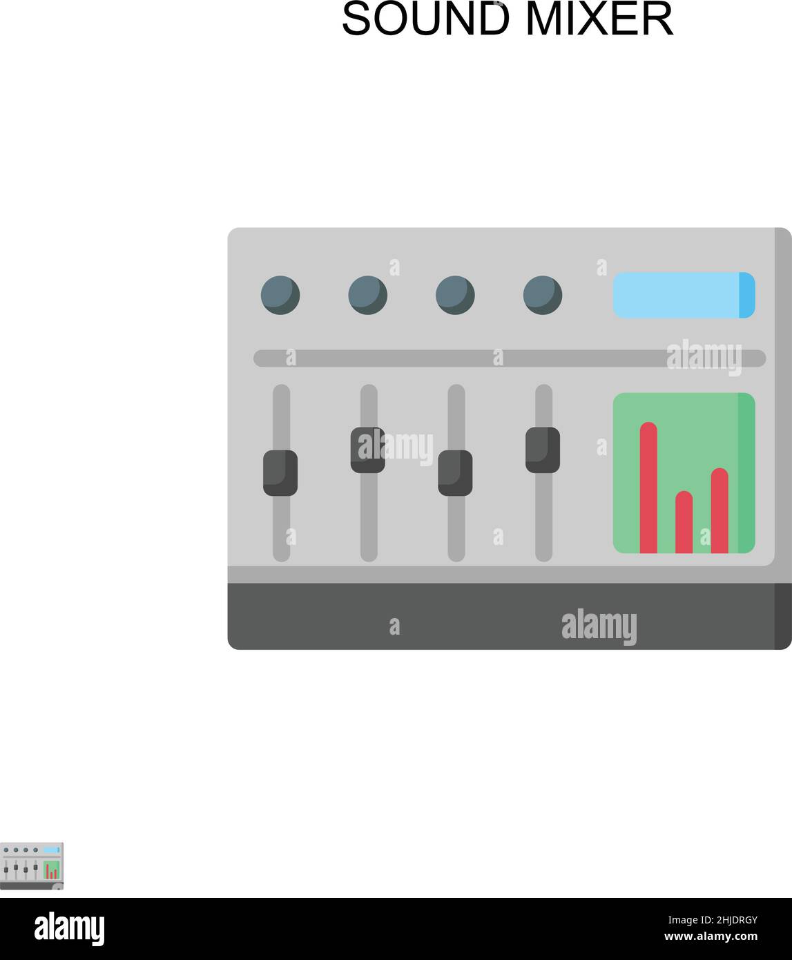 Sound mixer Simple vector icon. Illustration symbol design template for ...