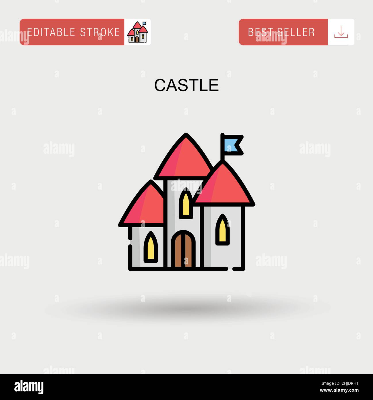Castle Simple vector icon Stock Vector Image & Art - Alamy