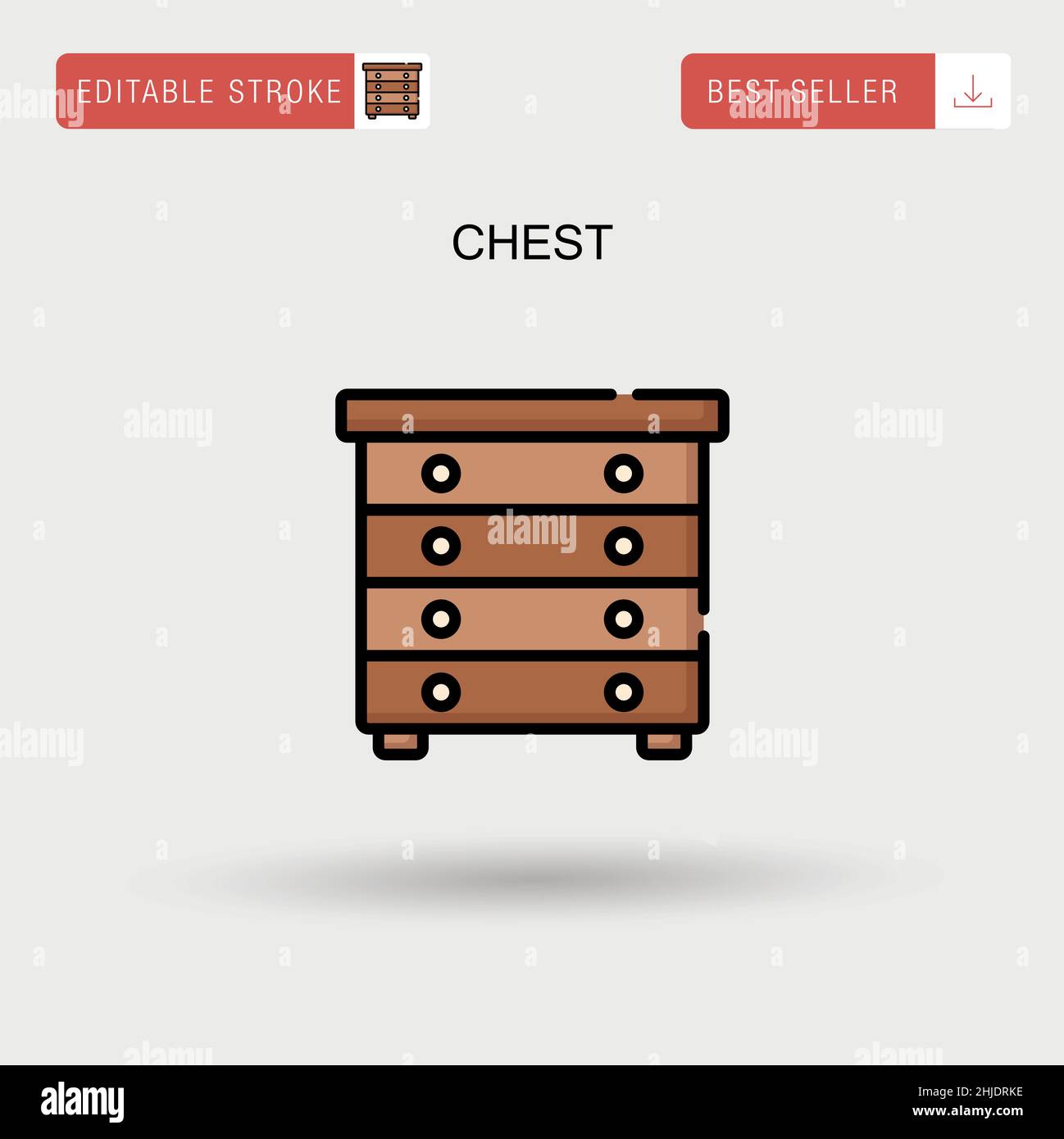 Chest Simple vector icon Stock Vector Image & Art - Alamy