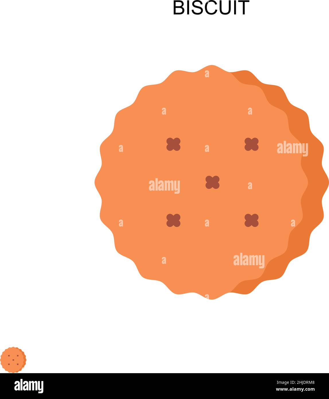 Biscuit Simple vector icon. Illustration symbol design template for web ...