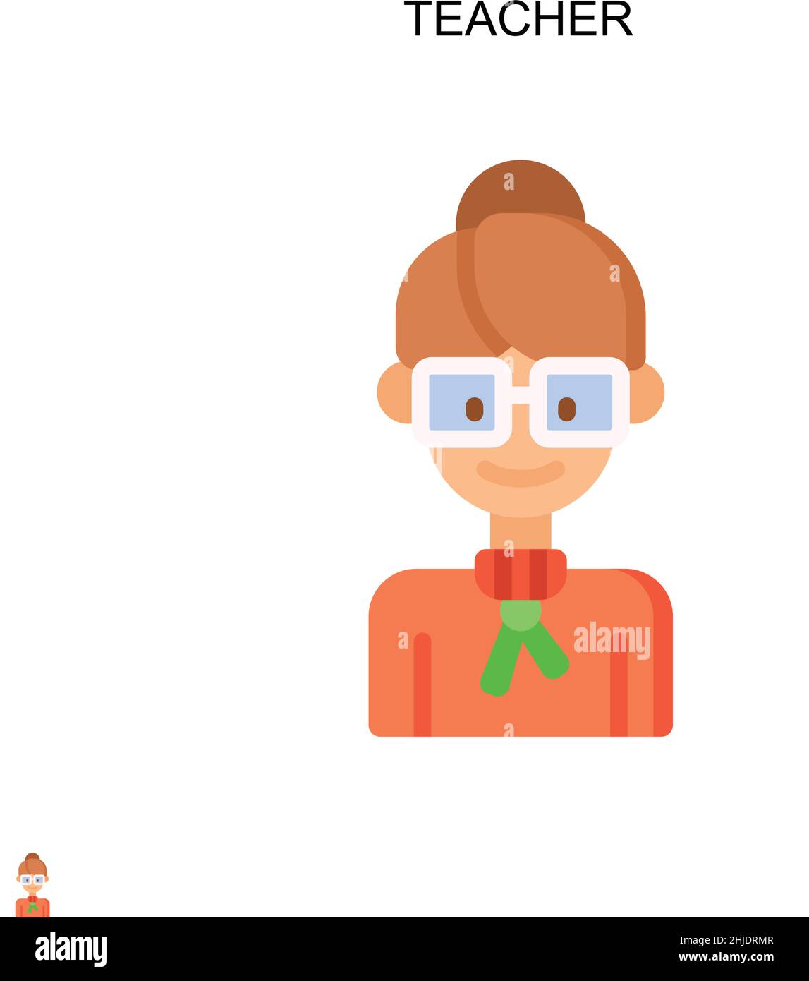 Teacher Simple vector icon. Illustration symbol design template for web ...