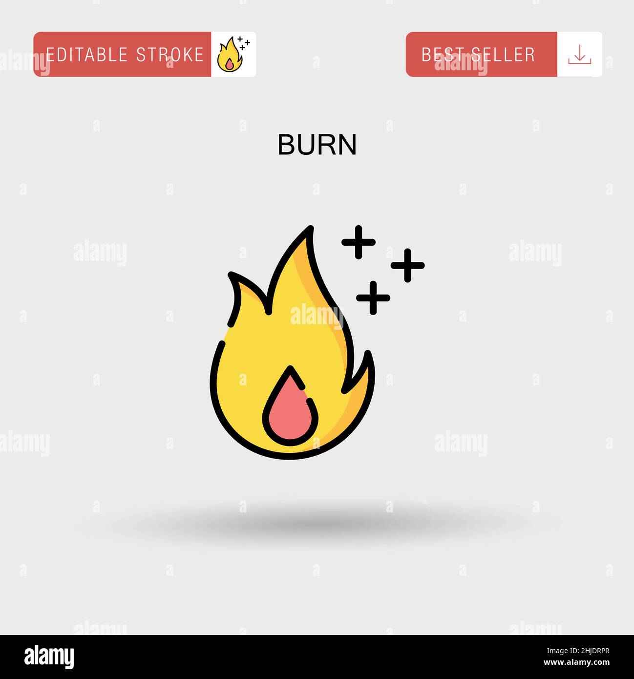 Burn Simple vector icon Stock Vector Image & Art - Alamy
