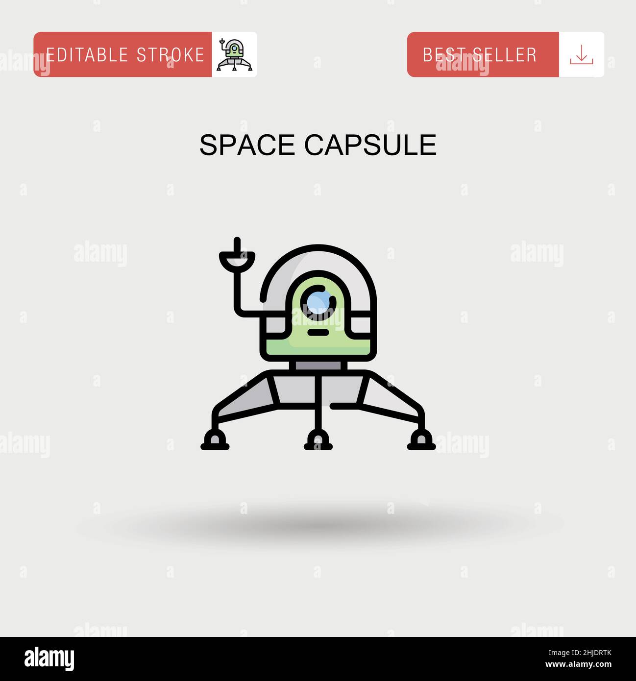 Space rocket capsule icon Stock Vector Images - Alamy