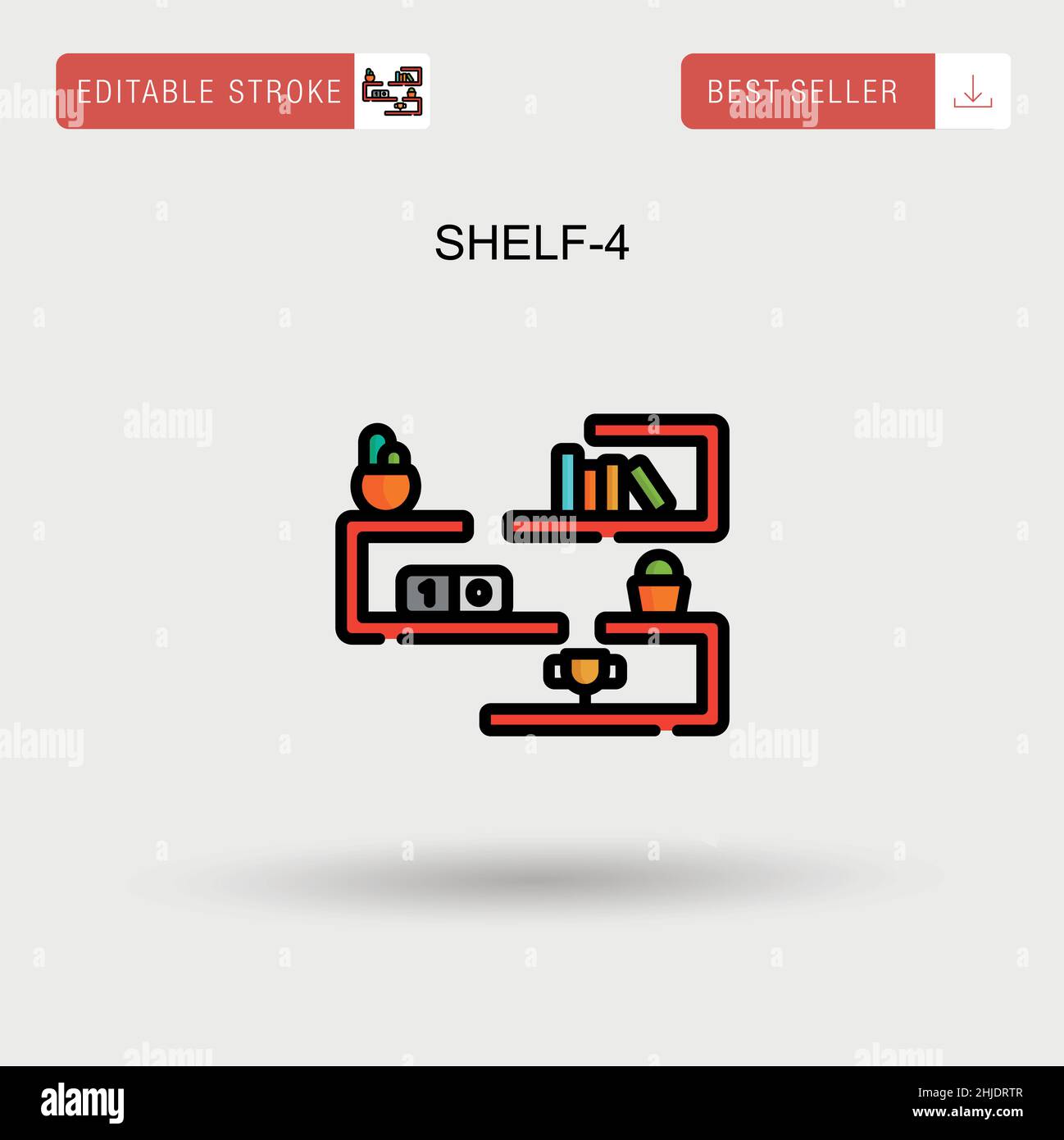 Shelf-4 Simple vector icon Stock Vector Image & Art - Alamy