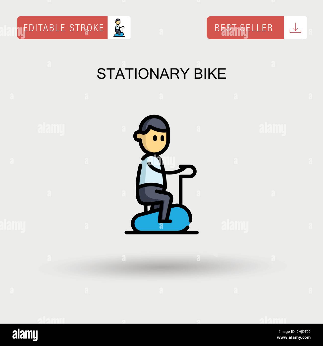 Stationary bike Simple vector icon Stock Vector Image & Art - Alamy