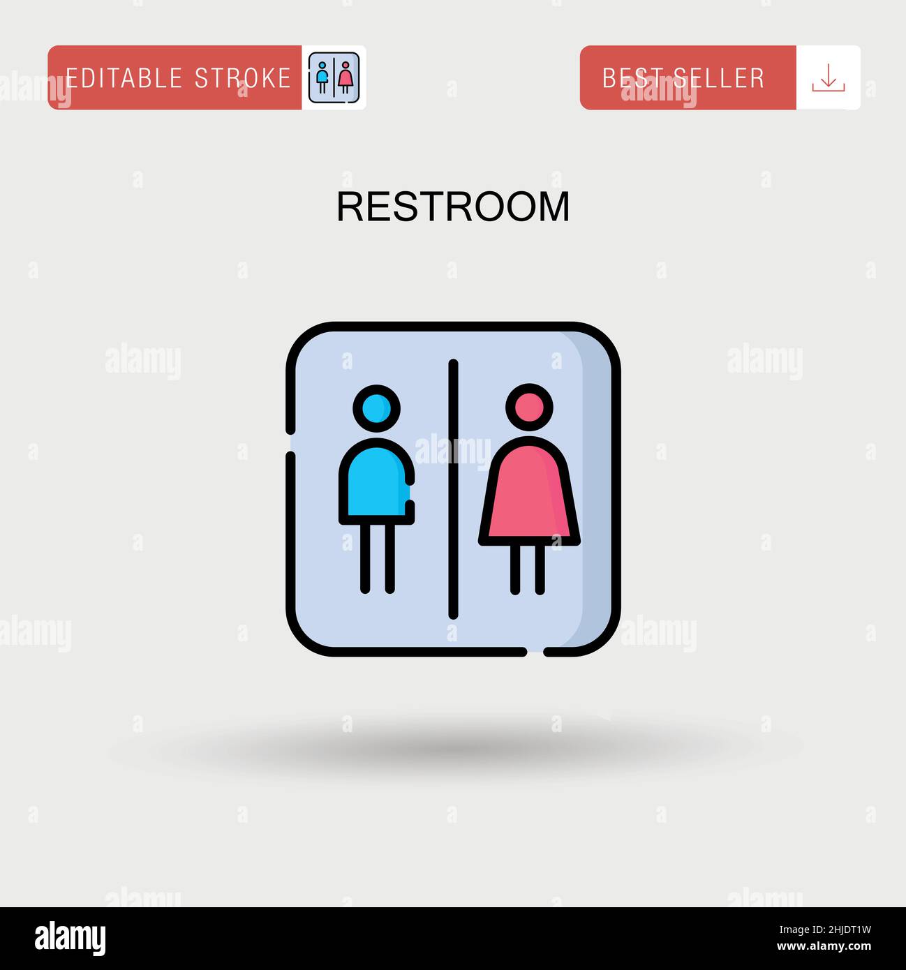Restroom Simple vector icon Stock Vector Image & Art - Alamy