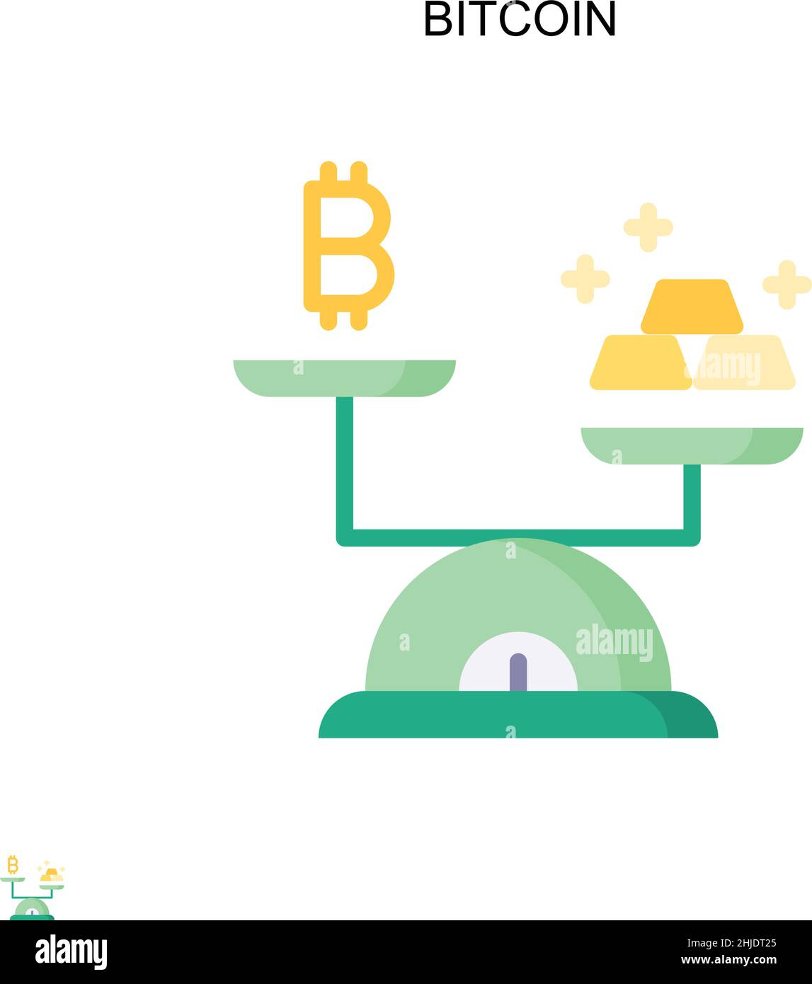 Bitcoin Simple vector icon. Illustration symbol design template for web ...