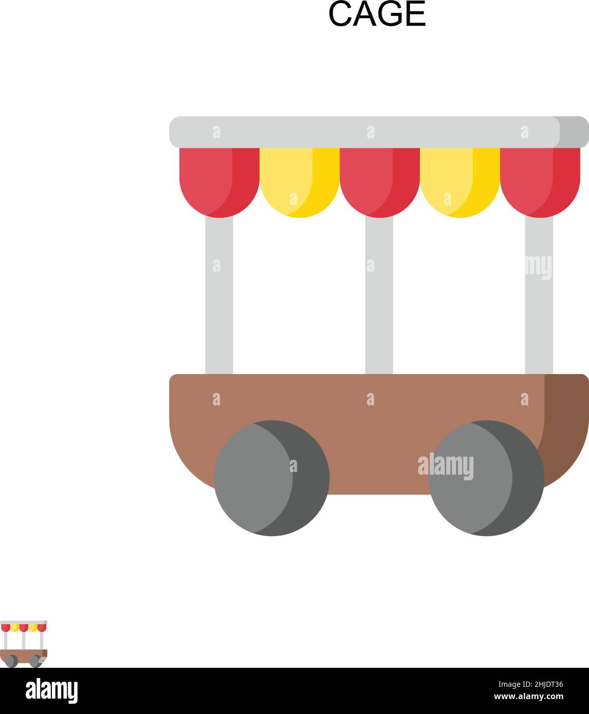 Cage Simple vector icon. Illustration symbol design template for web ...