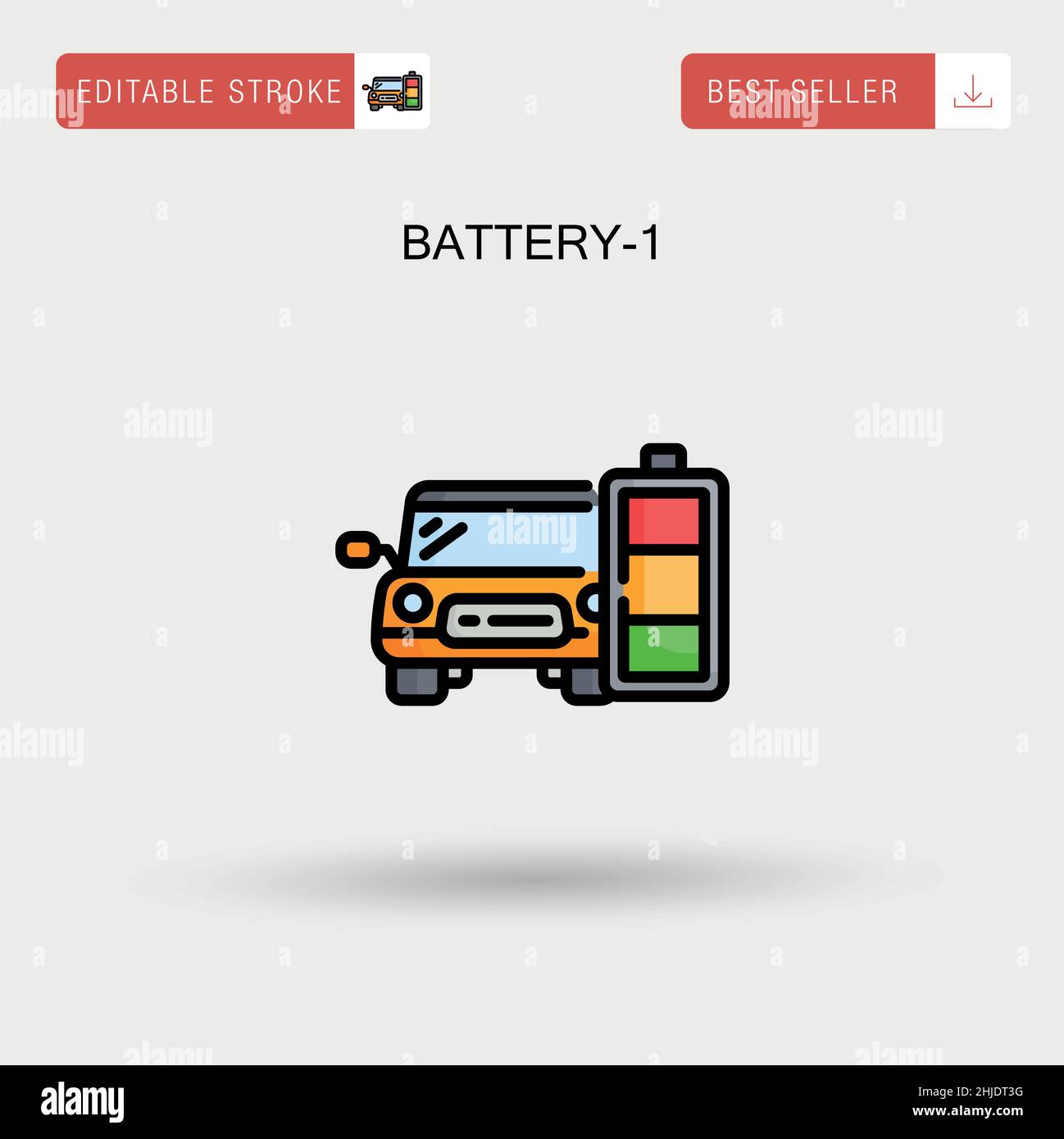 Electric battery icon black Stock Vector Images - Alamy