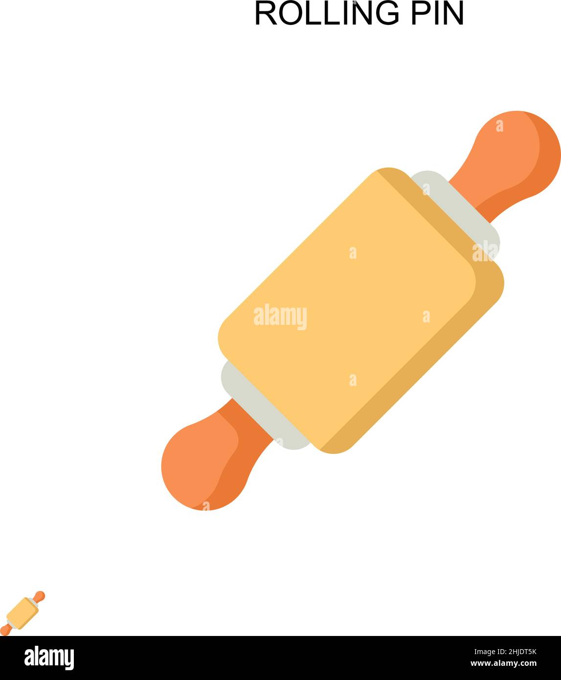Rolling pin Simple vector icon. Illustration symbol design template for ...