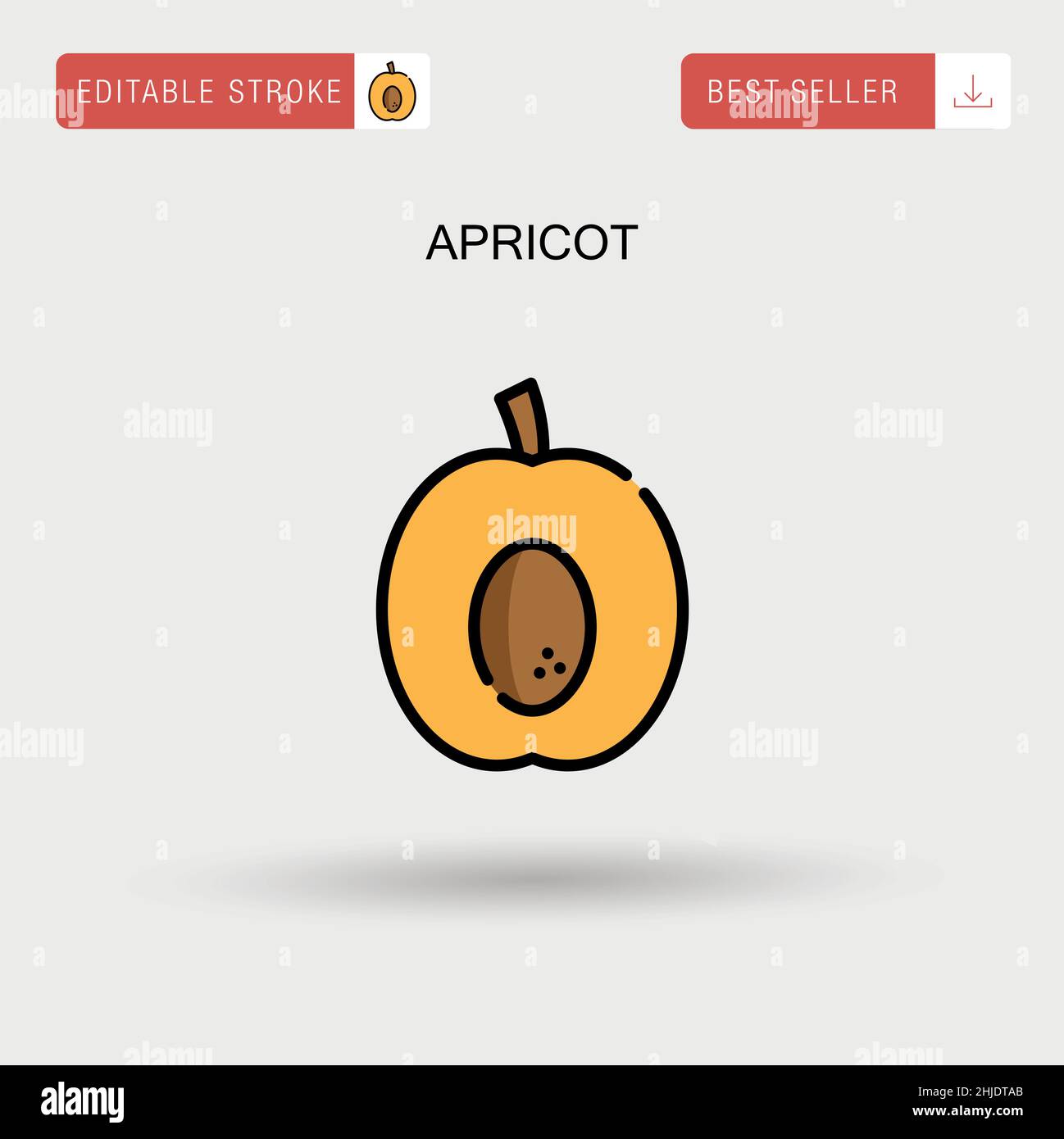 Apricots isolated Stock Vector Images - Alamy