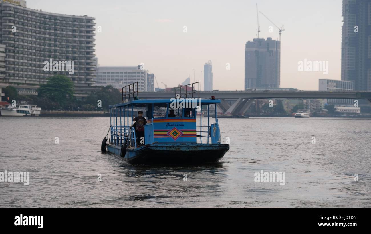 Klong San Ferry Boat to Si Phraya Pier Chao Phraya River Sathon Taskin ...