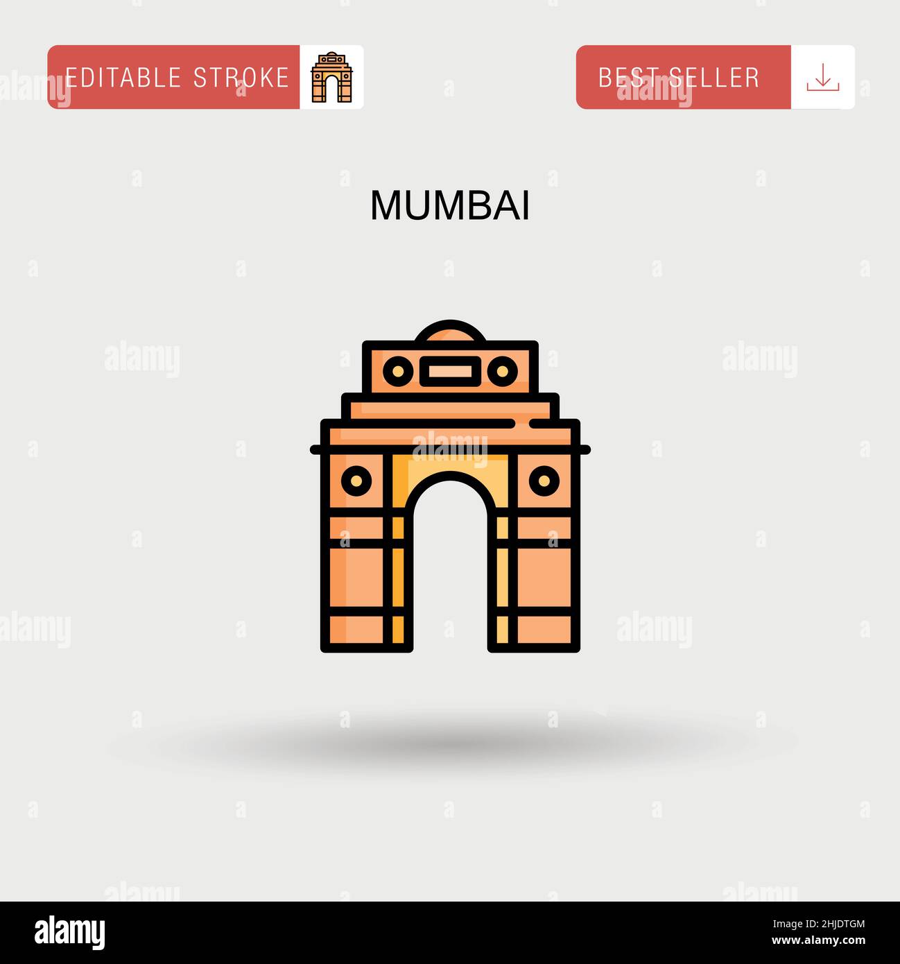 Gateway of india night view Stock Vector Images - Alamy