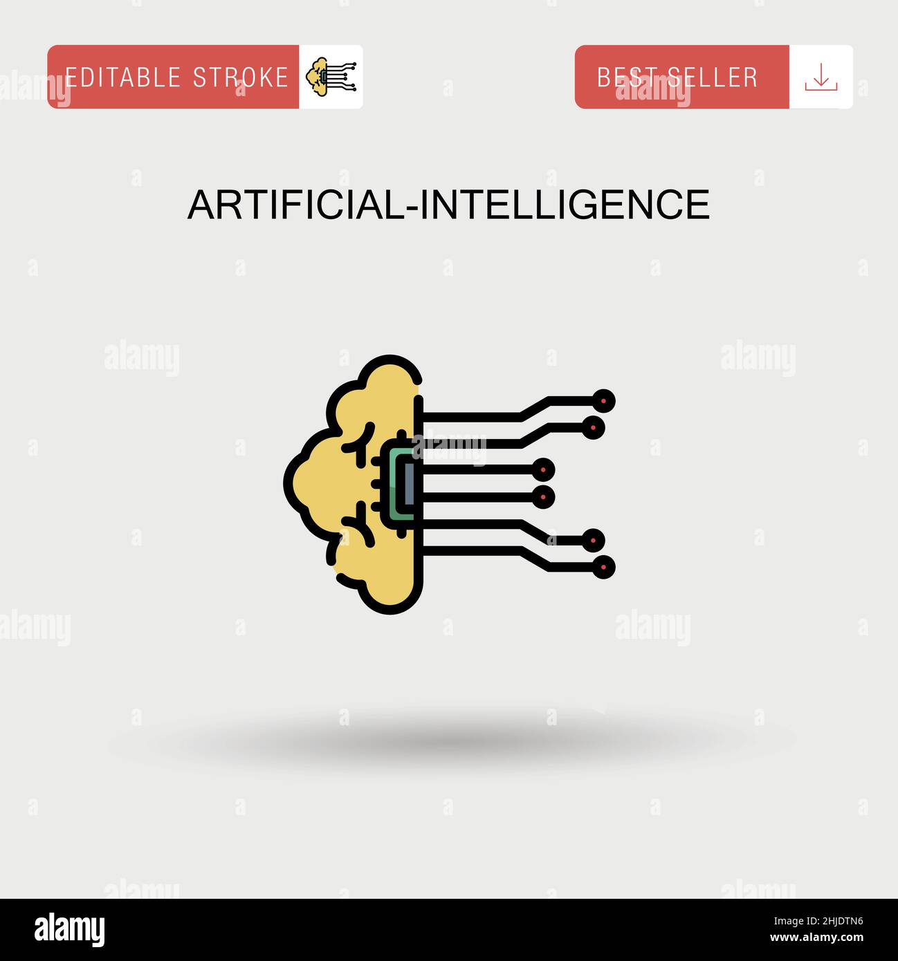 Artificial-intelligence Simple vector icon Stock Vector Image & Art - Alamy