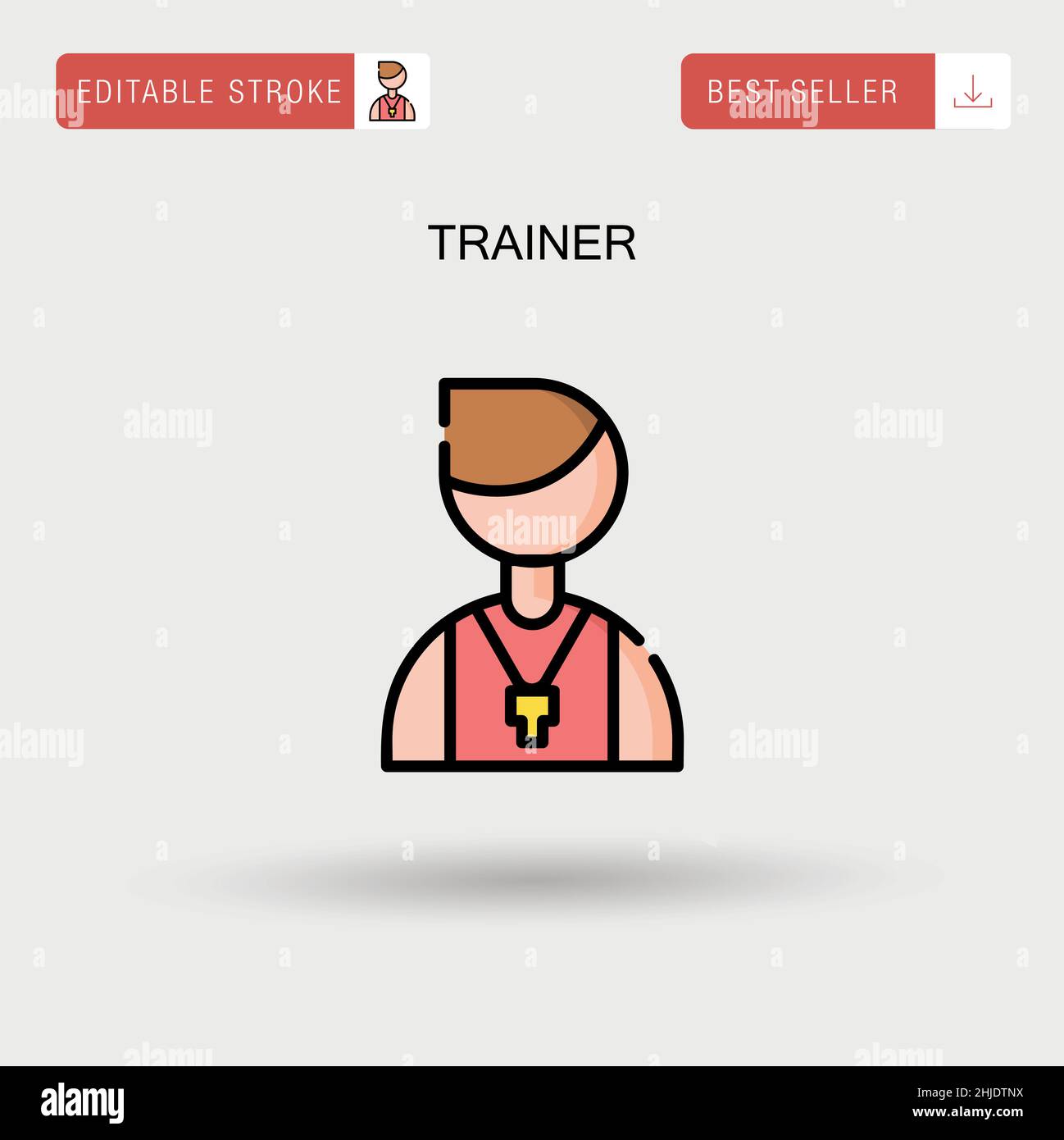 Female personal trainer gym Stock Vector Images - Alamy