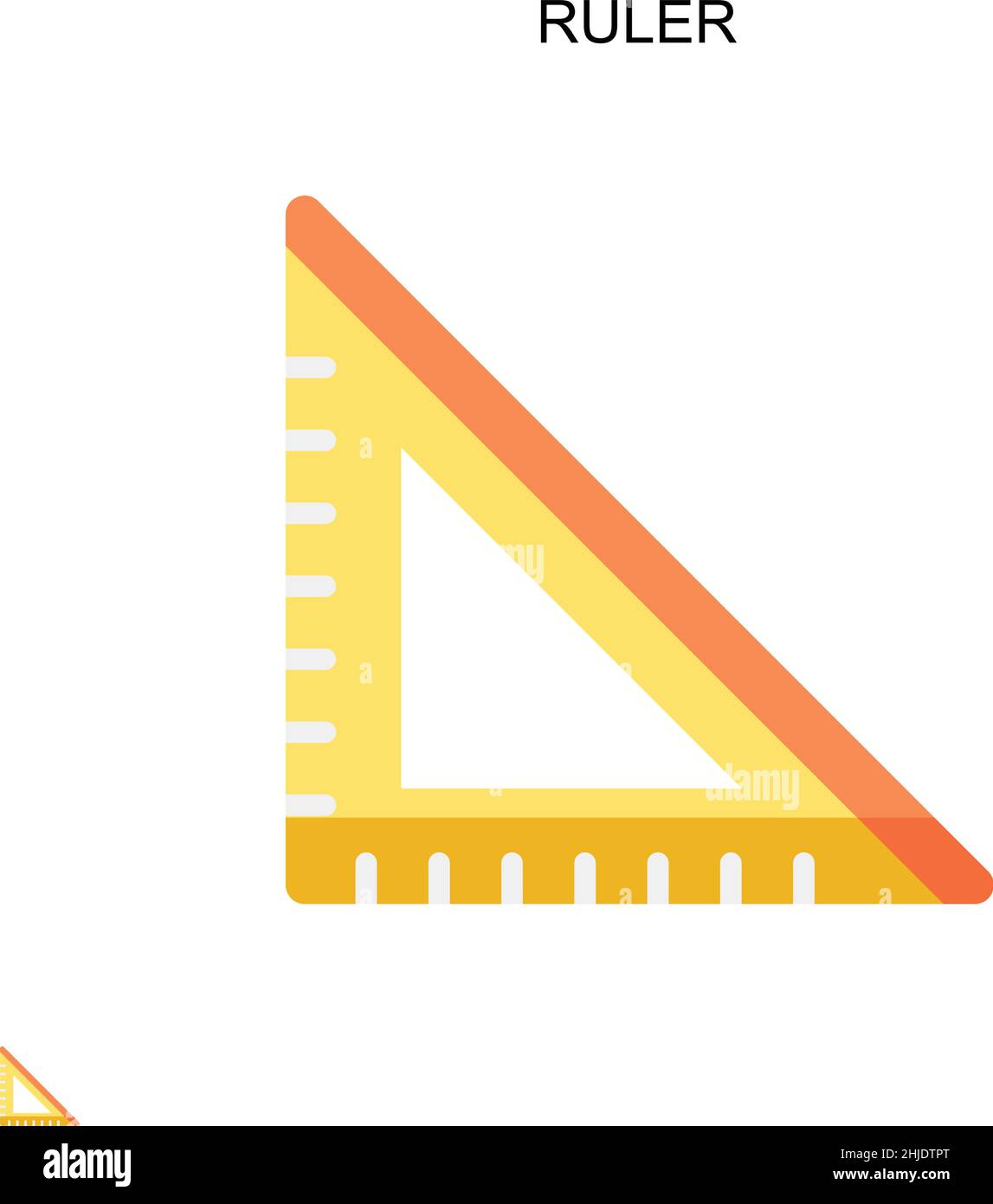 Ruler Simple vector icon. Illustration symbol design template for web ...