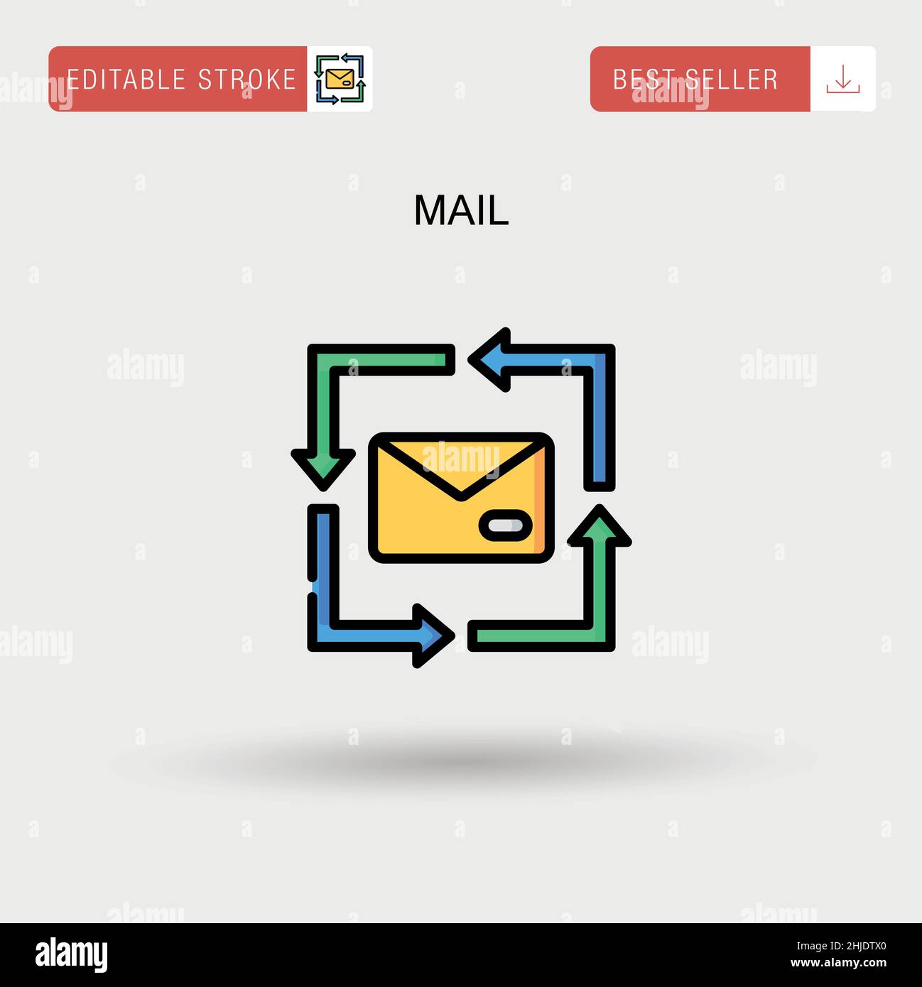 Mail Simple vector icon Stock Vector Image & Art - Alamy