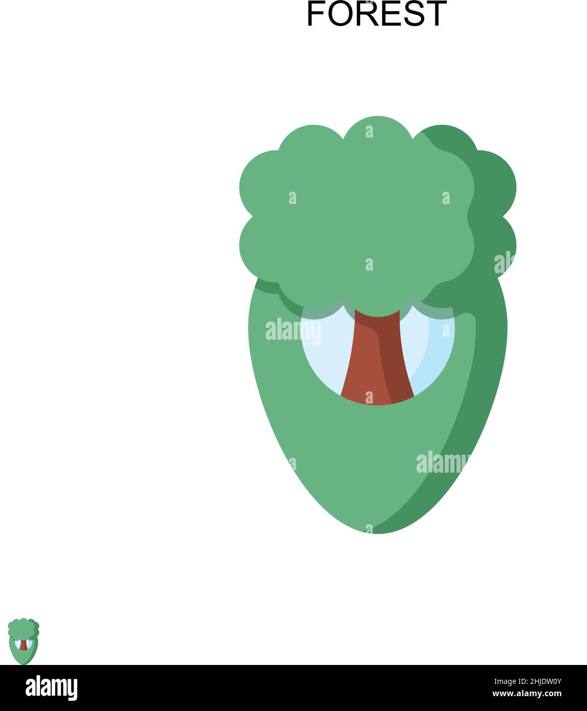 Forest Simple vector icon. Illustration symbol design template for web ...