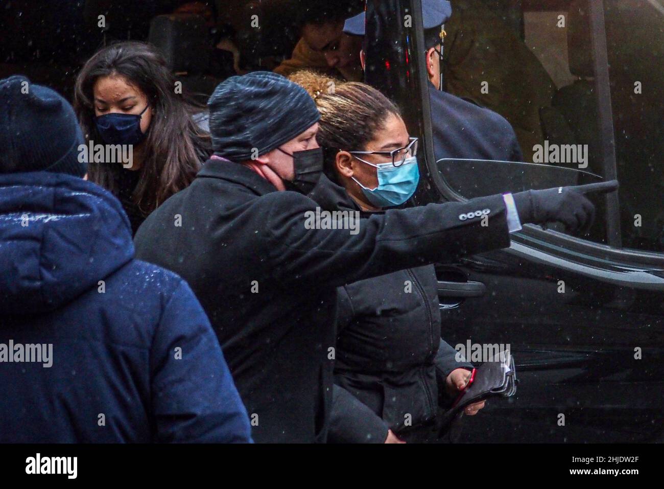 New York, New York, USA. 28th Jan, 2022. Mother of NYPF Officer, JASON ...